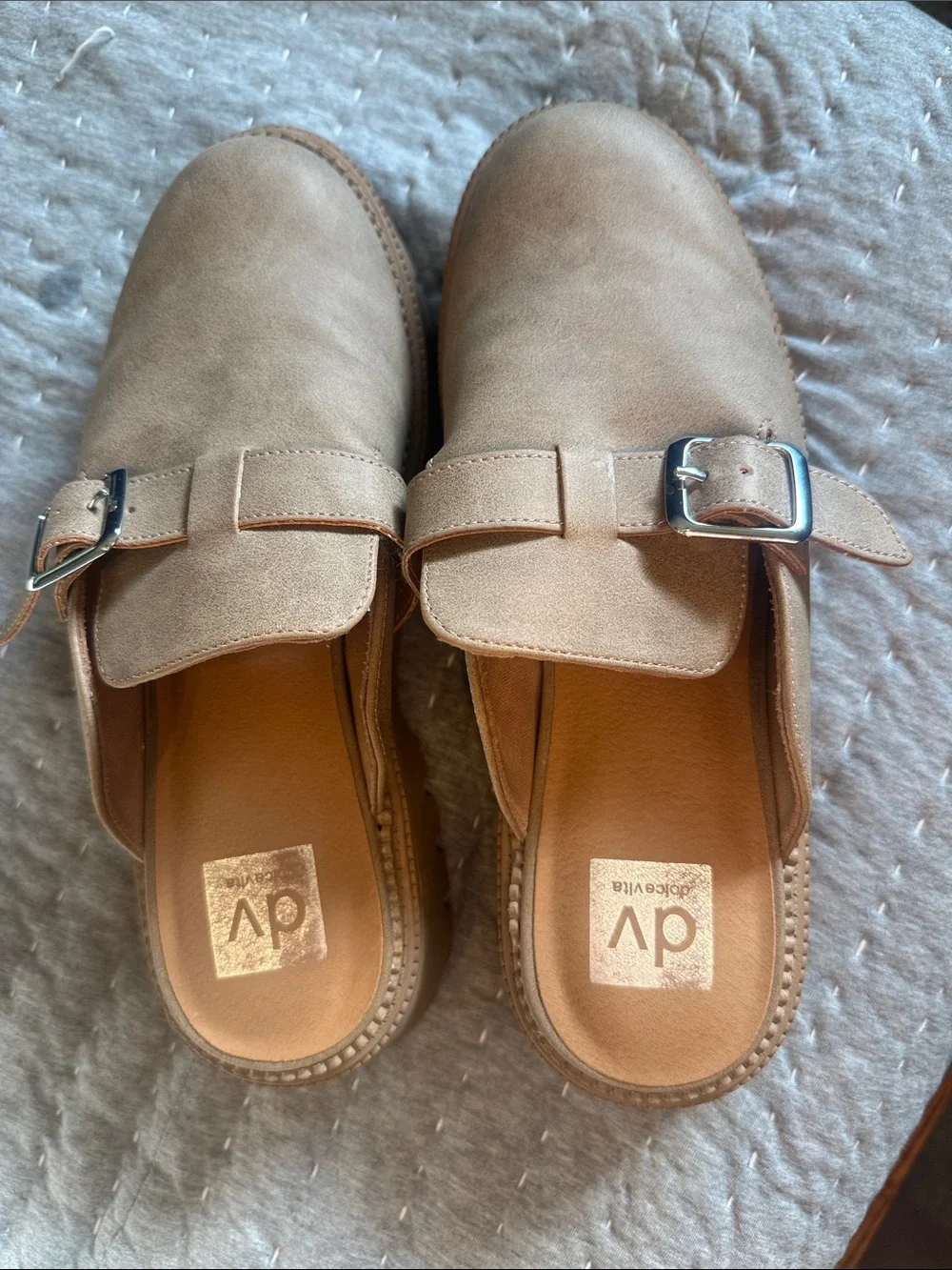 DV by Dolce Vita | Shoes | Dv By Dolce Vita Tan Suede Buckle Clogs ...